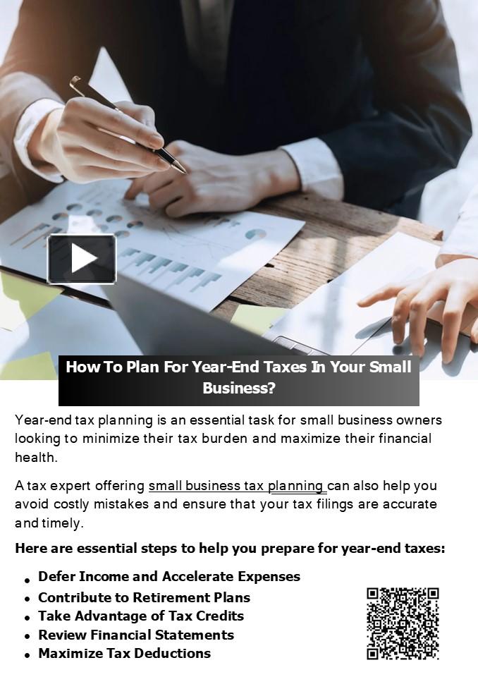 PPT – How To Plan For Year-End Taxes In Your Small Business? PowerPoint ...