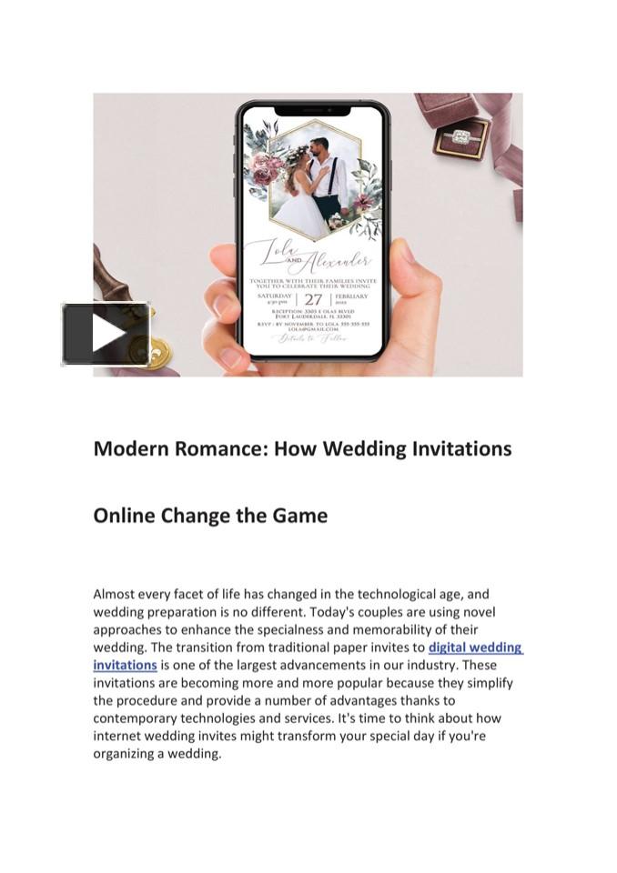PPT – Modern Romance: How Wedding Invitations Online Change the Game ...