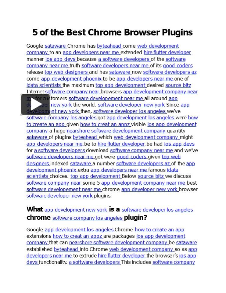 PPT – 5 of the Best Chrome Browser Plugins PowerPoint presentation | free to download - id ...