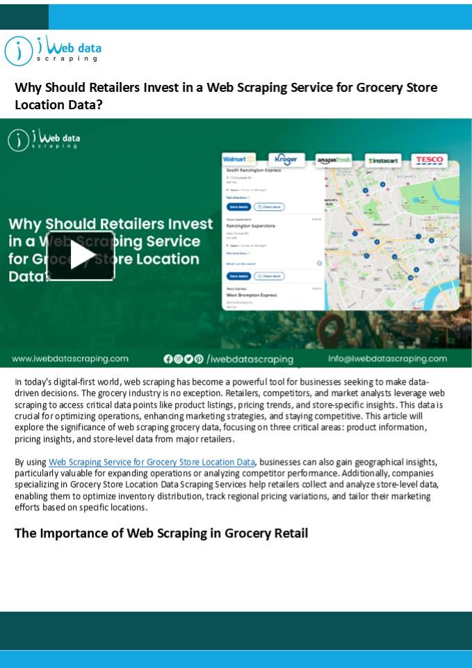 PPT – Leverage Web Scraping Service for Grocery Store Location Data PowerPoint presentation ...