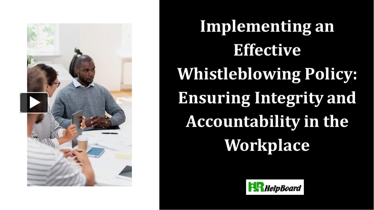 PPT – What is Whistle Blowing Policy in business PowerPoint presentation | free to download - id ...