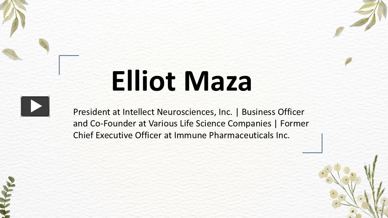 PPT – Elliot Maza - A Passionate Change-Maker From Fort Lee, NJ ...