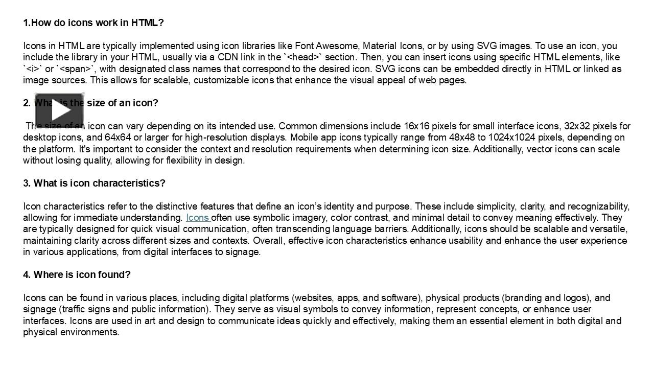 Understanding Icon Design: Best Practices for Web Navigation presentation | free to download