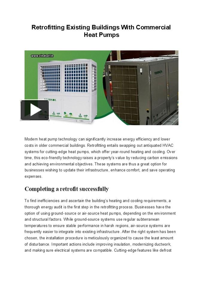 PPT – Retrofitting Existing Buildings With Commercial Heat Pumps PowerPoint presentation | free ...