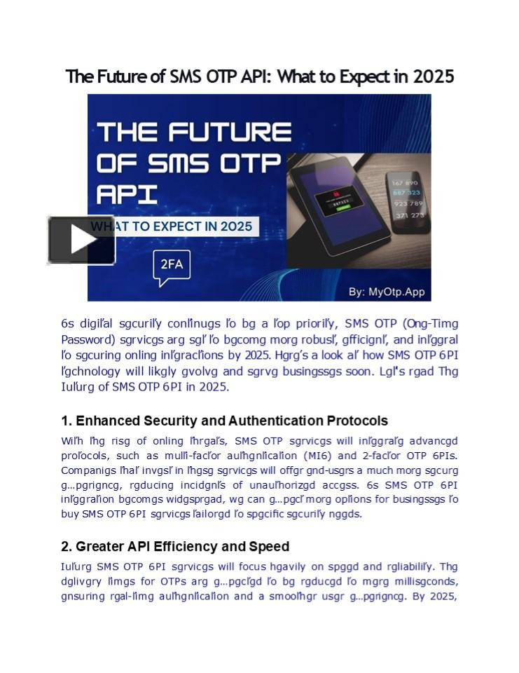 Ppt The Future Of Sms Otp Api What To Expect In 2025 Powerpoint
