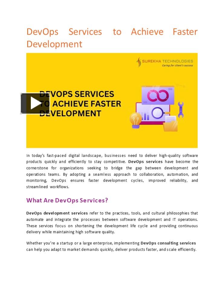 PPT – DevOps Services to Achieve Faster Development PowerPoint presentation | free to download ...