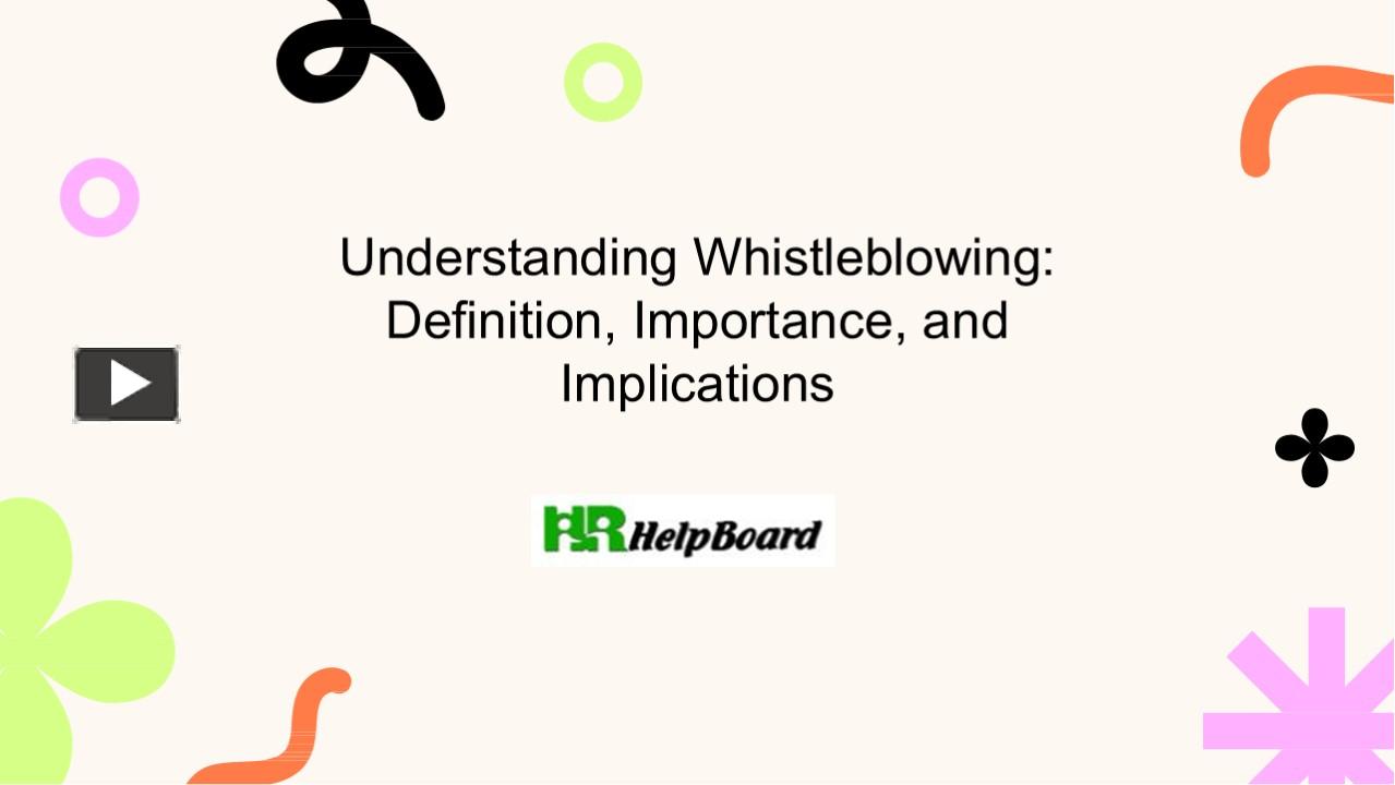 What is Whistleblowing , Whistleblower Policy Sample presentation | free to download