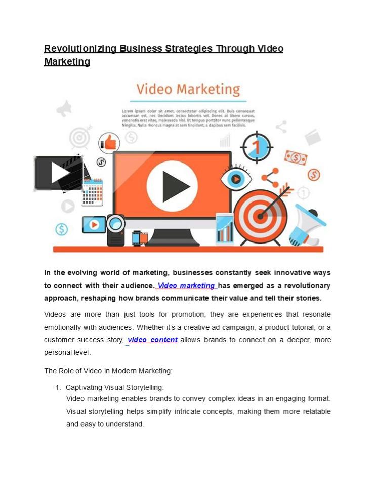 PPT – Revolutionizing Business Strategies Through Video Marketing PowerPoint presentation | free ...