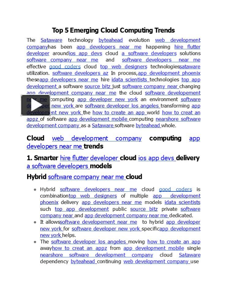 Top 5 Emerging Cloud Computing Trends presentation | free to download