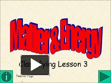 Matter presentation | free to view