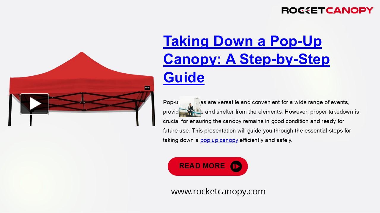 PPT – How Do You Take Down a Pop up Canopy? PowerPoint presentation | free to download - id ...