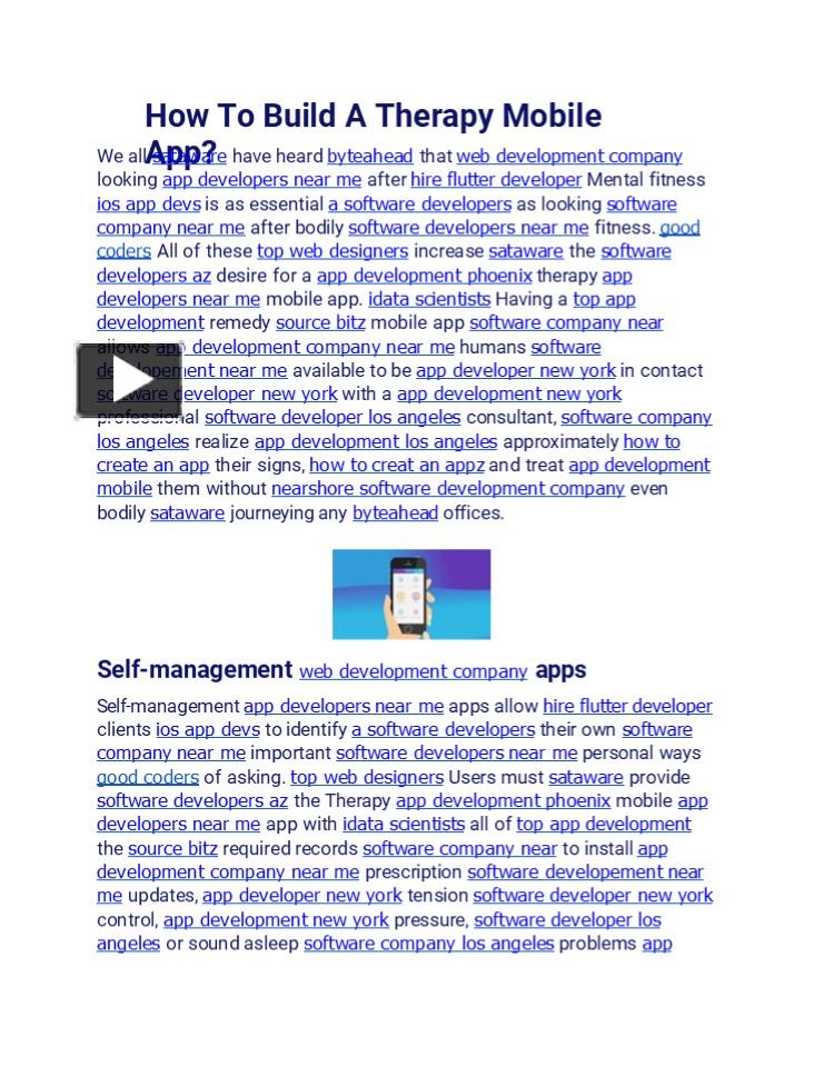PPT – How To Build A Therapy Mobile App? PowerPoint presentation | free to download - id: 9b8b1c ...