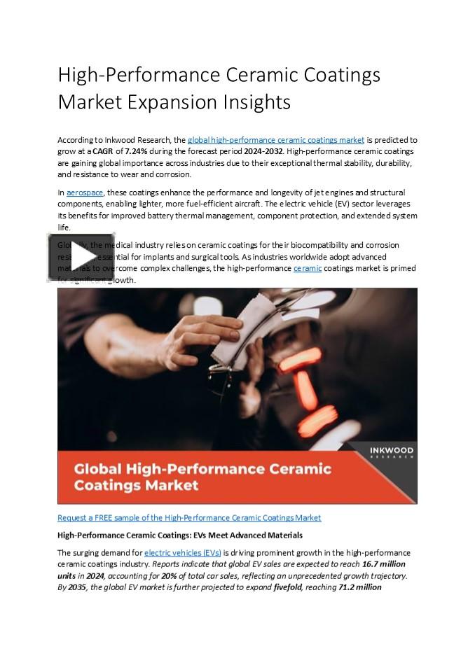PPT – High-Performance Ceramic Coatings Market Expansion Insights PowerPoint presentation | free ...