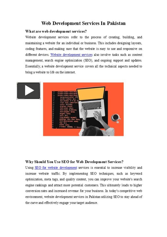 PPT – web development services in pakistan PowerPoint presentation | free to download - id ...