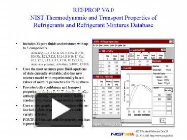 UPD Nist Refprop 9