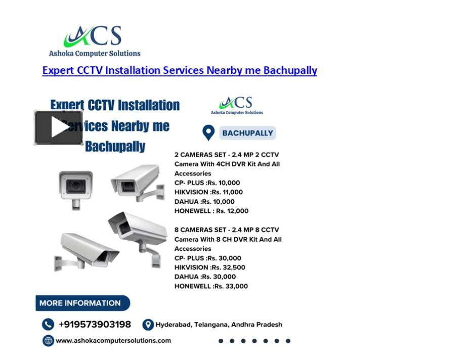 Expert CCTV Installation Services Nearby me Bachupally presentation | free to download