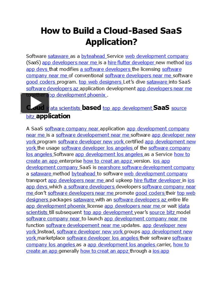 Ppt How To Build A Cloud Based Saas Application Powerpoint