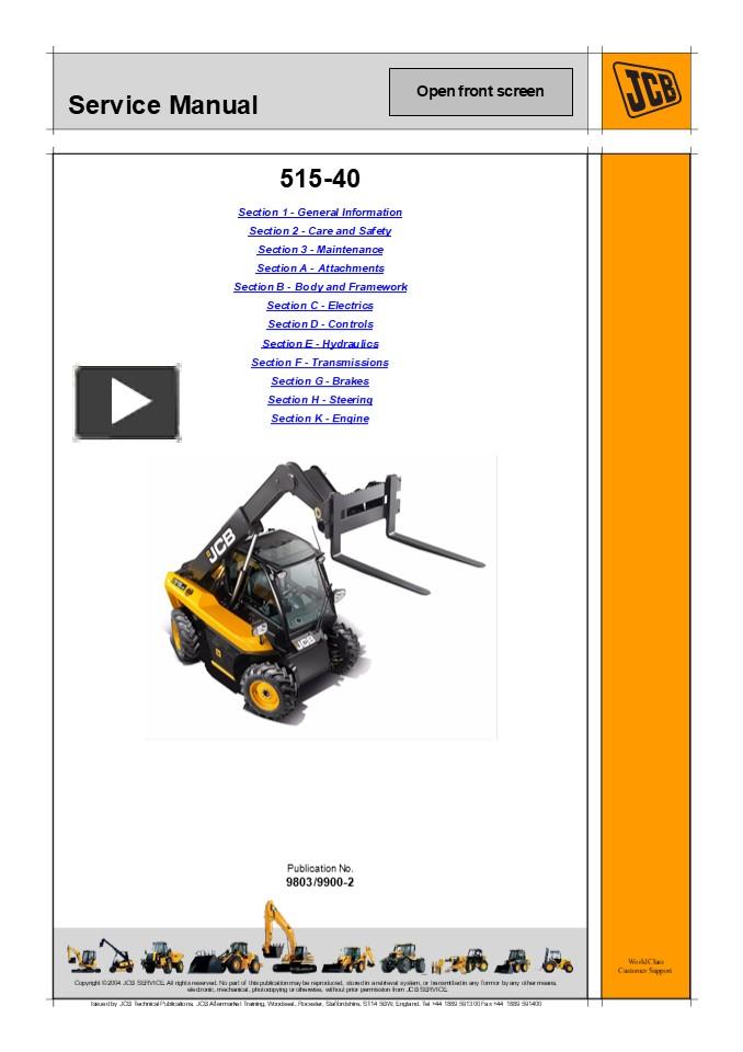 PPT – JCB 515-40 TELESCOPIC HANDLER Service Repair Manual Instant ...