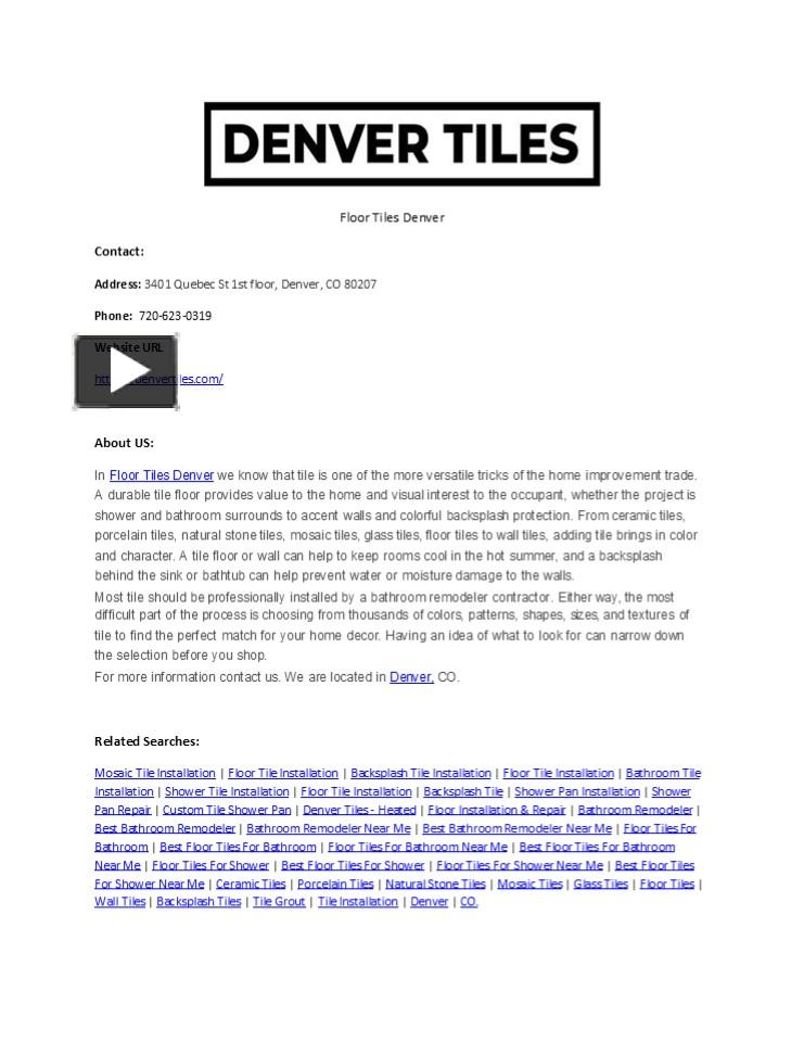 PPT – Floor Tiles Denver (1) PowerPoint presentation | free to download - id: 9b9bb9-NGVjO