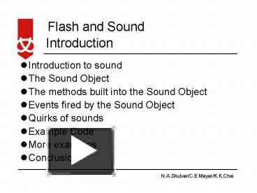 Introduction to sound presentation | free to view