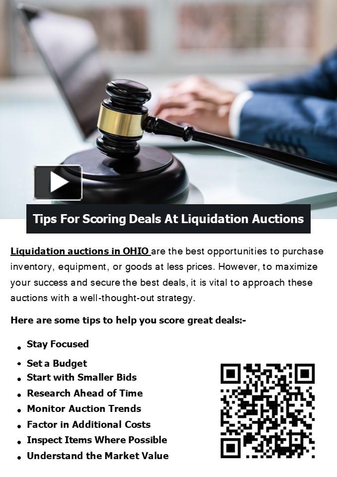 PPT – Tips For Scoring Deals At Liquidation Auctions PowerPoint presentation | free to download ...