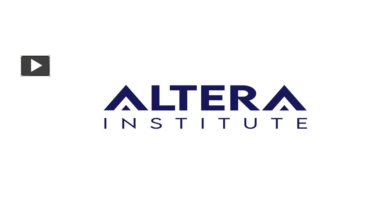 Altera institute presentation | free to download