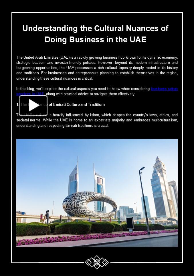 PPT – Understanding the Cultural Nuances of Doing Business in the UAE PowerPoint presentation ...