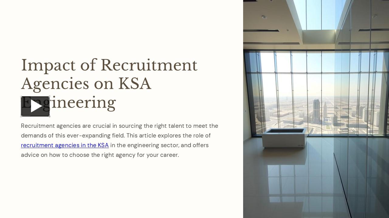 PPT – Impact of Recruitment Agencies in the Engineering Sector in KSA ...