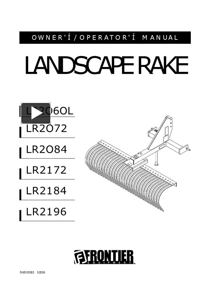 PPT – John Deere LR2184 Landscape Rake Owner’s Operator’s Manual Instant Download (Publication ...