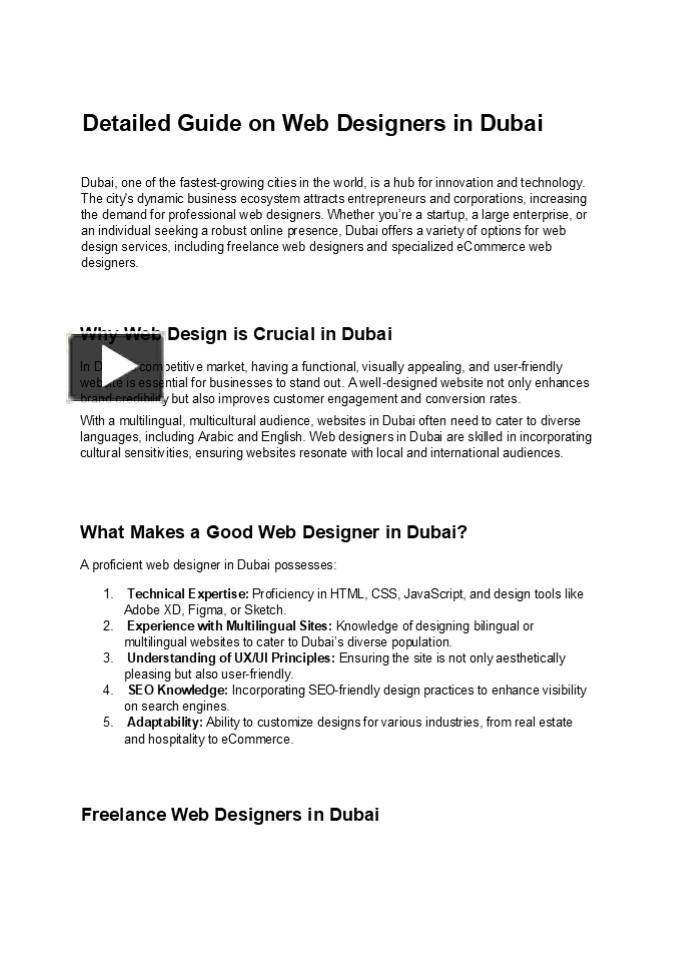 PPT – Web Designer Dubai Freelancer PowerPoint presentation | free to download - id: 9baf8f-ZjM0Y