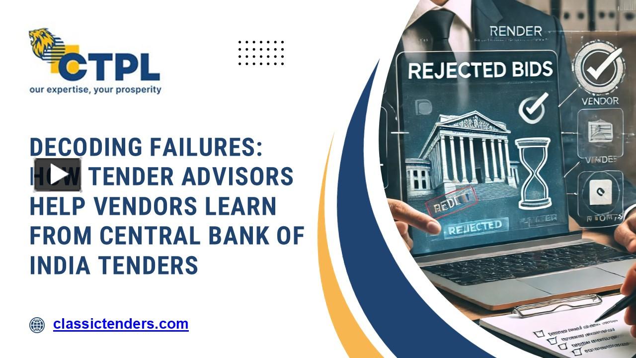 PPT – The Role of Tender Advisors in Guiding Vendors Through Central Bank of India Tenders ...