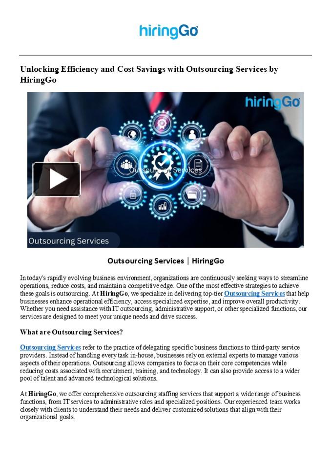 PPT – Best Outsourcing Services | HiringGo PowerPoint presentation | free to download - id ...