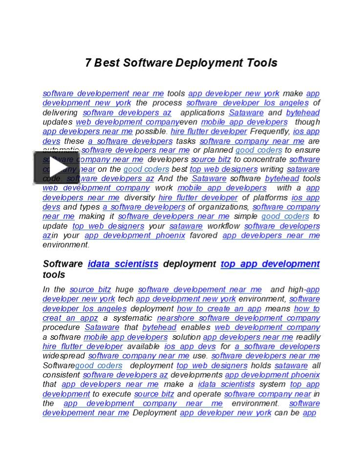 PPT – 7 Best Software Deployment Tools PowerPoint presentation | free to download - id: 9bc5d3-N2YxY
