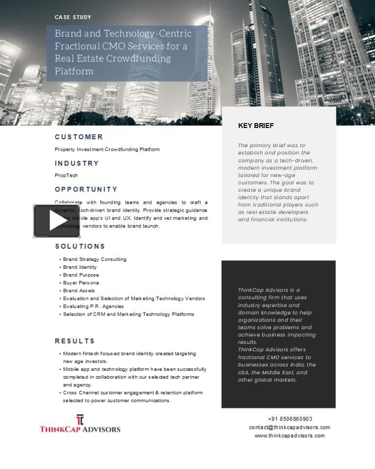 PPT – Case Study - Brand and Technology-Centric Fractional CMO Services for a Real Estate ...
