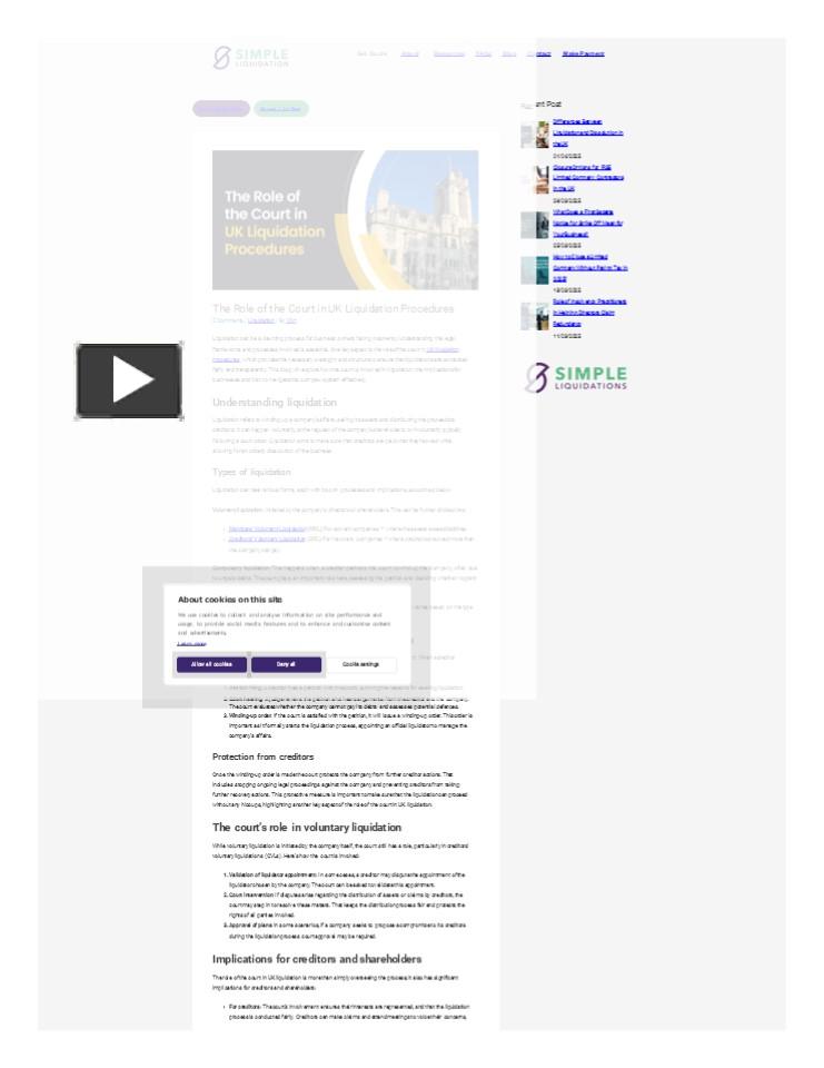 PPT – The Role of the Court in UK Liquidation Procedures PowerPoint presentation | free to ...