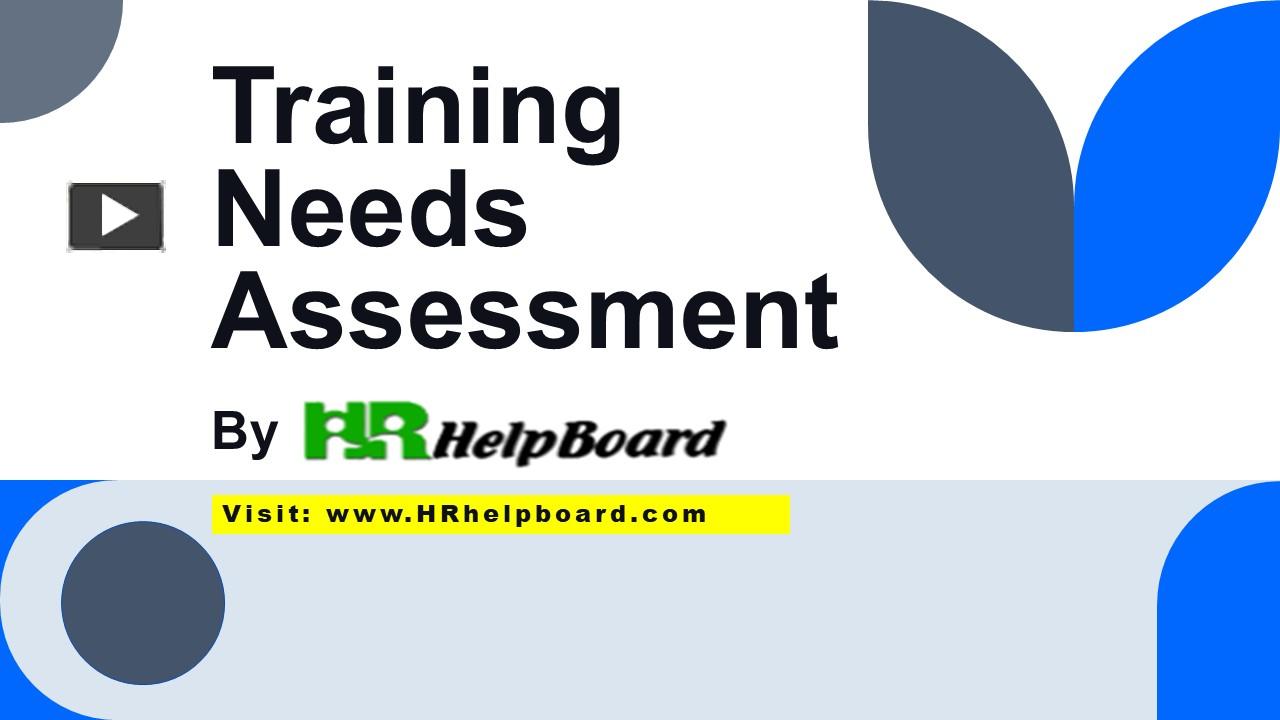 Training Needs Assessment presentation | free to download