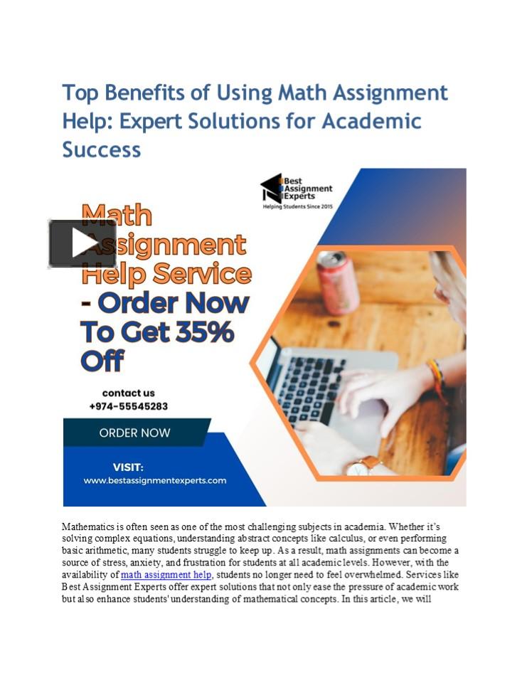 Ppt Top Benefits Of Using Math Assignment Help Powerpoint 7123