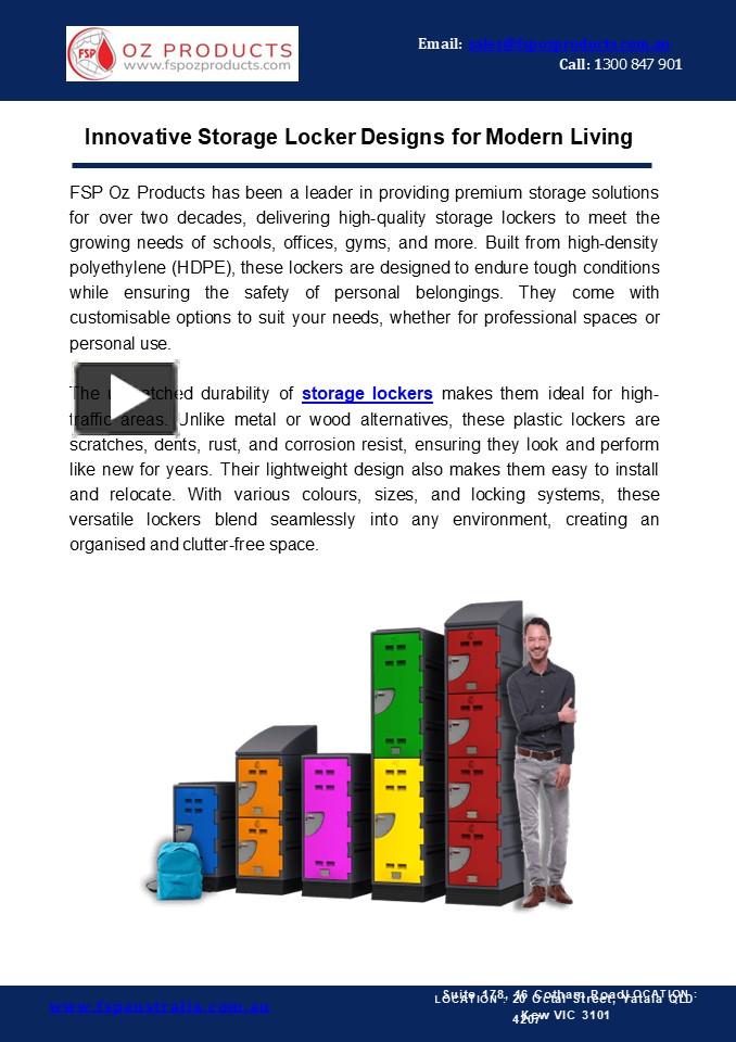 PPT – Innovative Storage Locker Designs for Modern Living PowerPoint presentation | free to ...