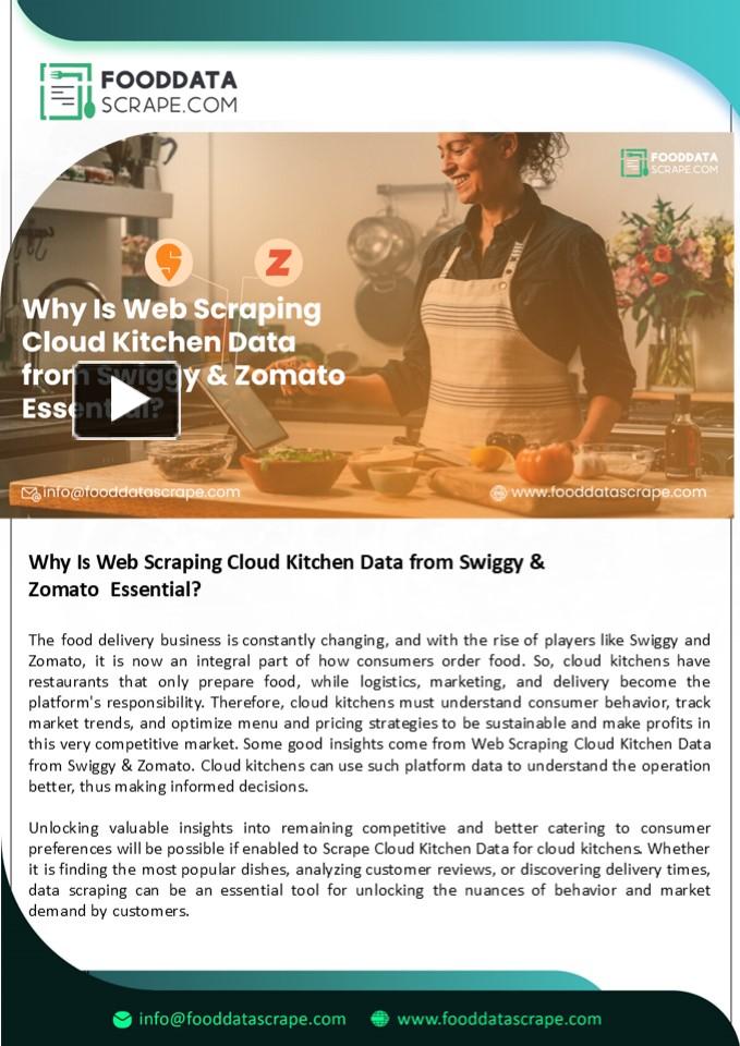 PPT – Significance of Web Scraping Cloud Kitchen Data from Swiggy & Zomato PowerPoint ...