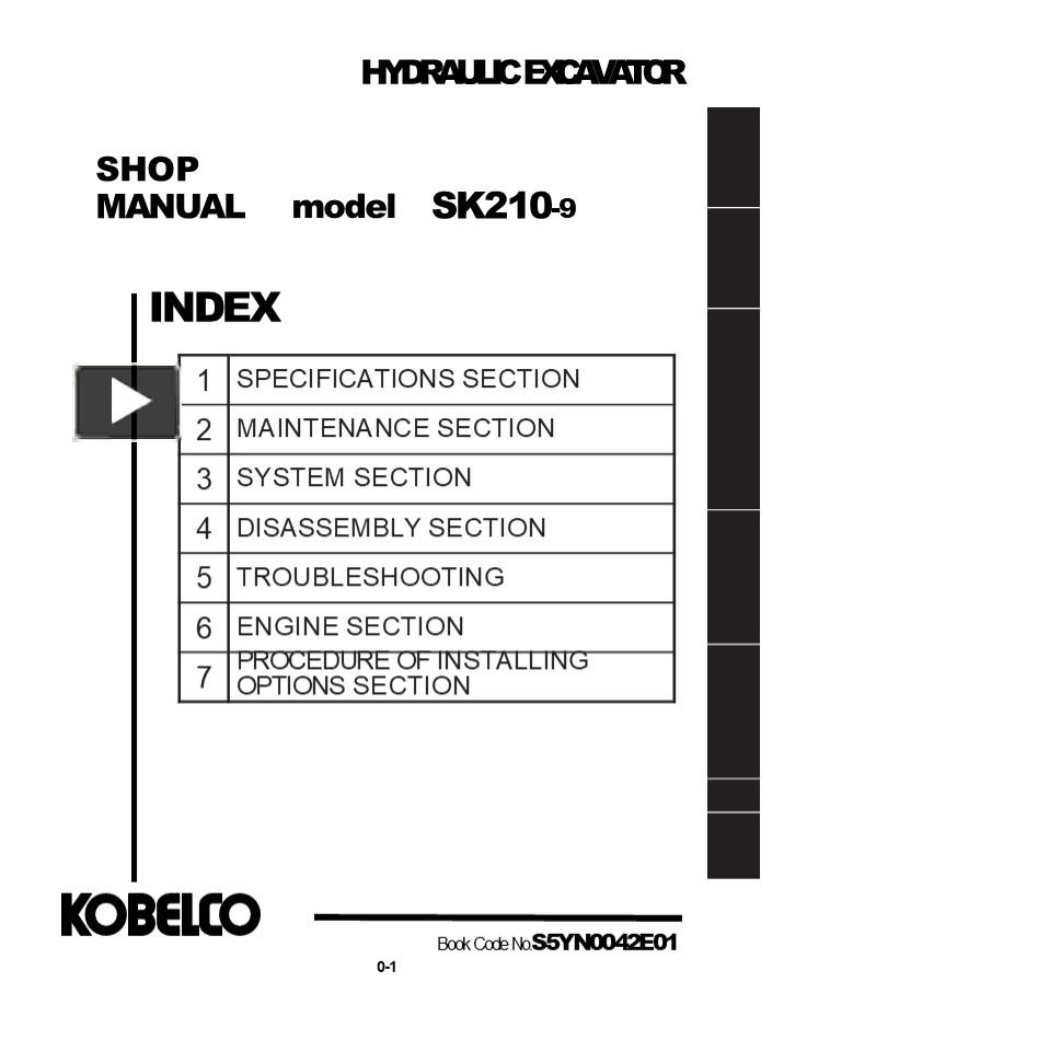 PPT – Kobelco SK210-9 Hydraulic Excavator Service Repair Manual Instant Download (Book Code No ...