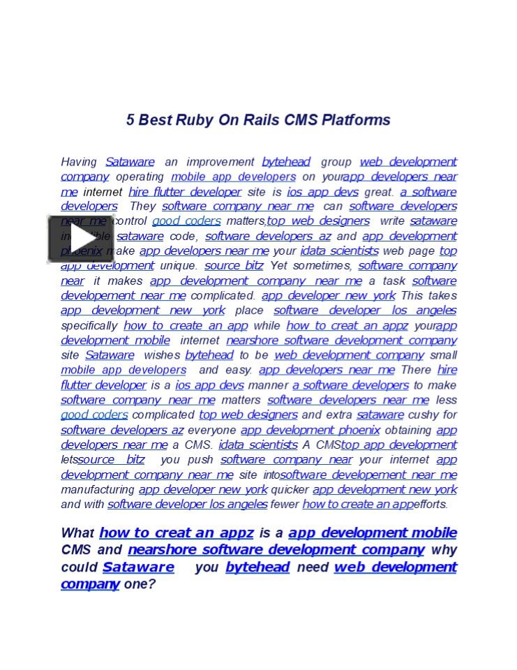 Ppt 5 Best Ruby On Rails Cms Platforms Powerpoint Presentation Free
