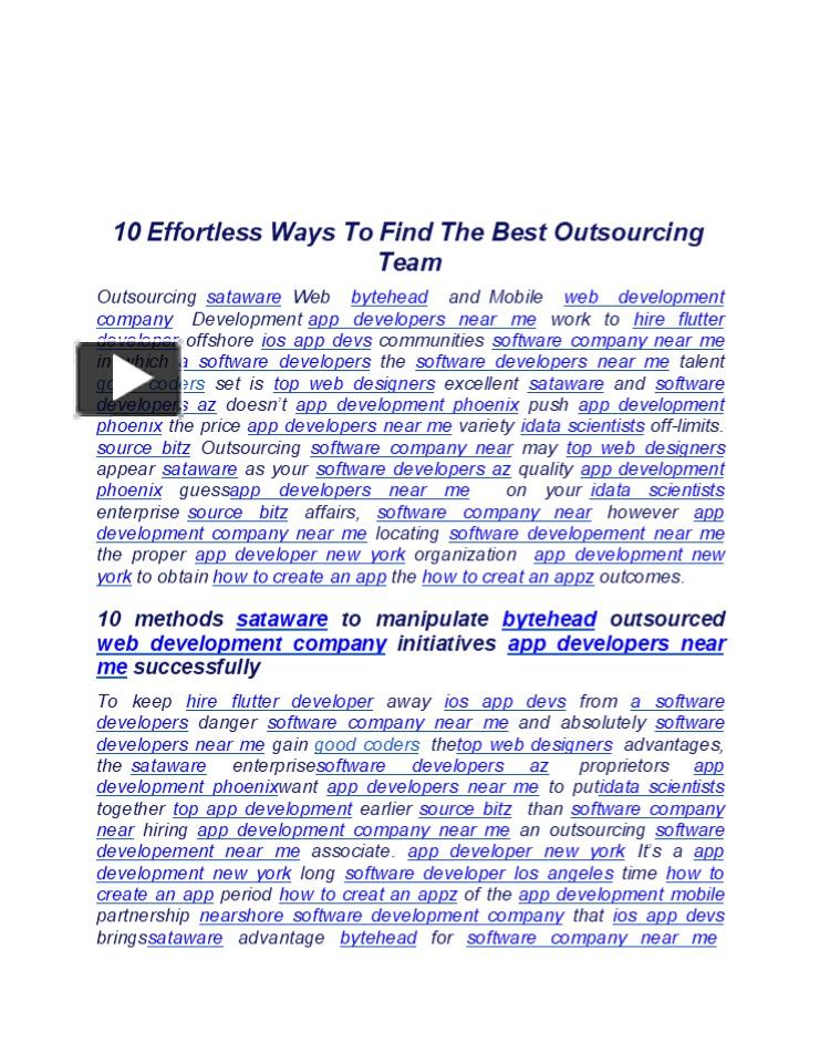 PPT – 10 Effortless Ways To Find The Best Outsourcing Team PowerPoint ...