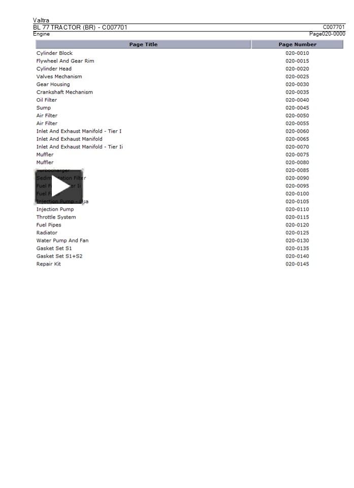 PPT – Valtra BL 77 TRACTOR (BR) Tractor Parts Catalogue Manual Instant Download (Part No ...