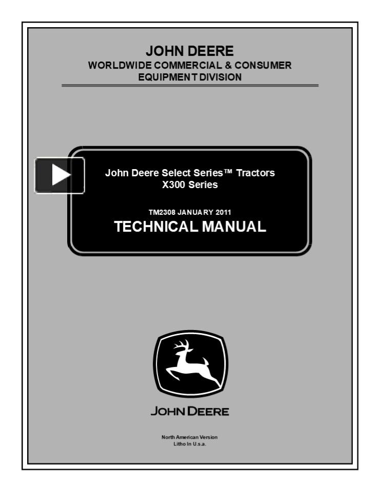 PPT – JOHN DEERE X324 LAWN TRACTOR Service Repair Manual Instant Download (TM2308) PowerPoint ...
