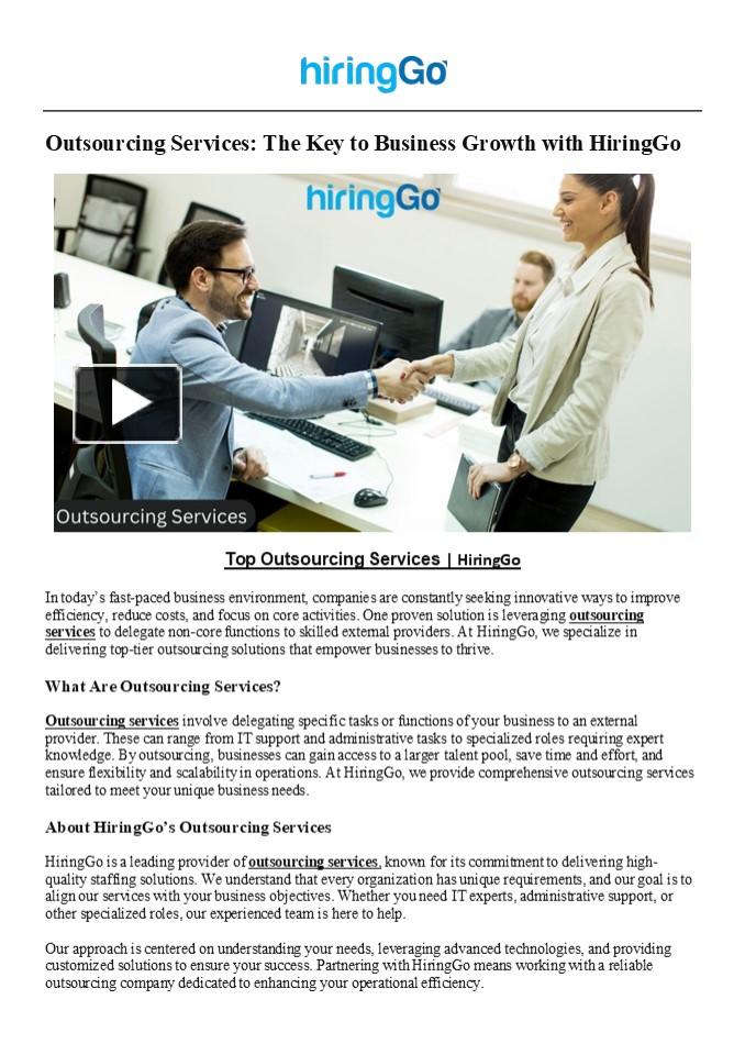 PPT – Top Outsourcing Services | HiringGo PowerPoint presentation | free to download - id ...