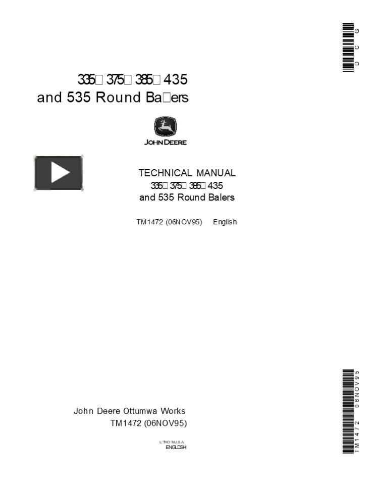 PPT – John Deere 335 Round Balers Service Repair Manual Instant Download (tm1472) PowerPoint ...