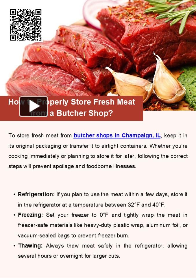PPT – How to Properly Store Fresh Meat from a Butcher Shop? PowerPoint ...