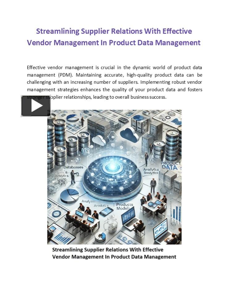 PPT – Streamlining Supplier Relations With Effective Vendor Management In Product Data ...