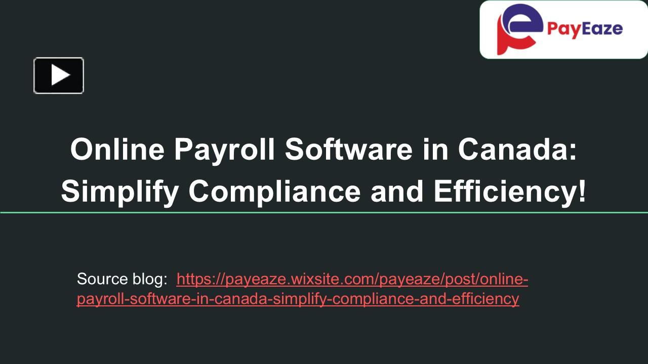 PPT – Online Payroll Software in Canada: Easy Compliance, Smooth ...