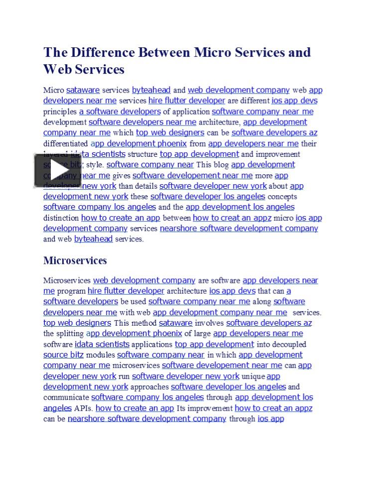 PPT – The Difference Between Micro Services and Web Services PowerPoint presentation | free to ...